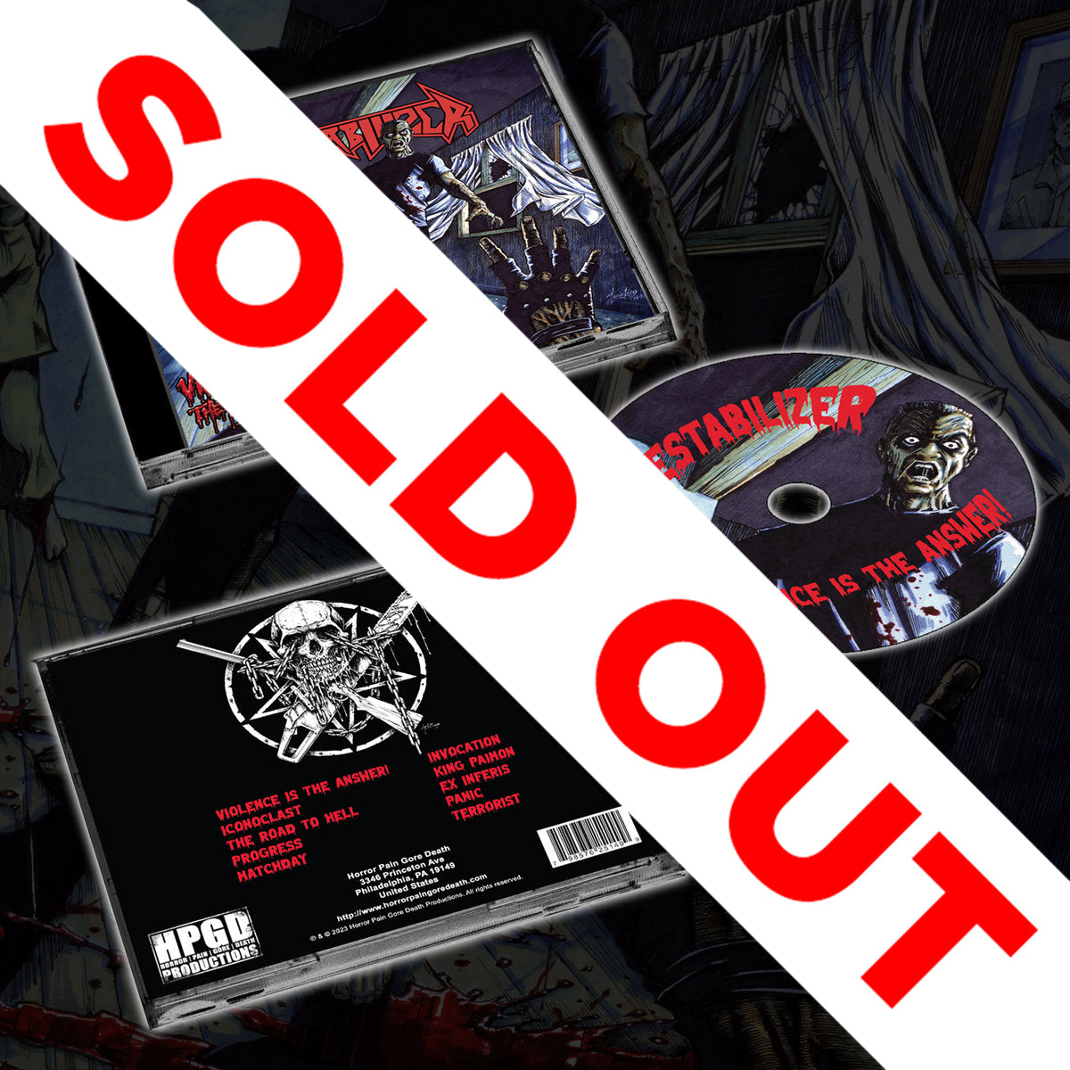 DESTABILIZER - Violence Is The Answer! CD – Horror Pain Gore Death ...