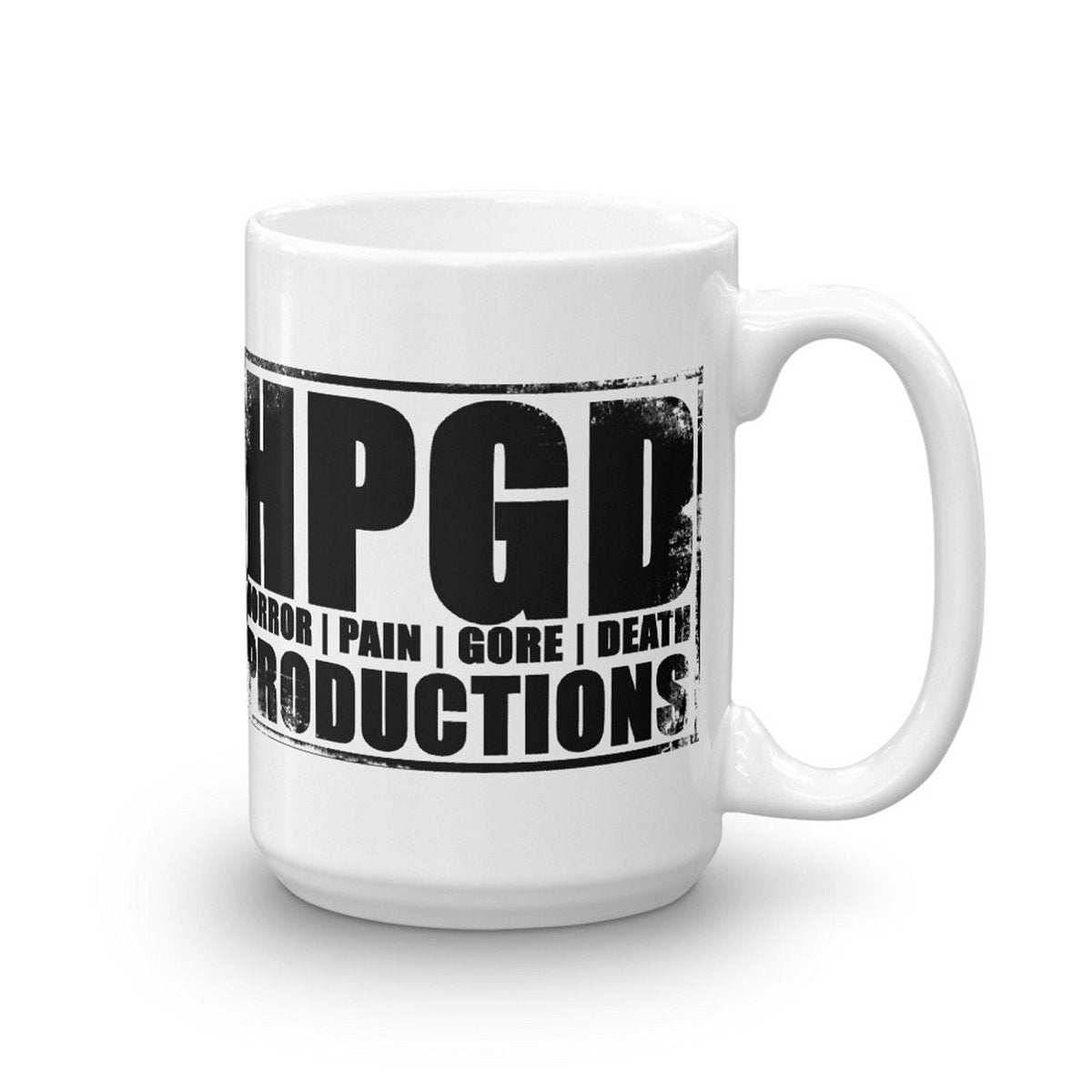 HORROR PAIN GORE DEATH PRODUCTIONS - HPGD Logo 15 oz. Coffee Mug ...